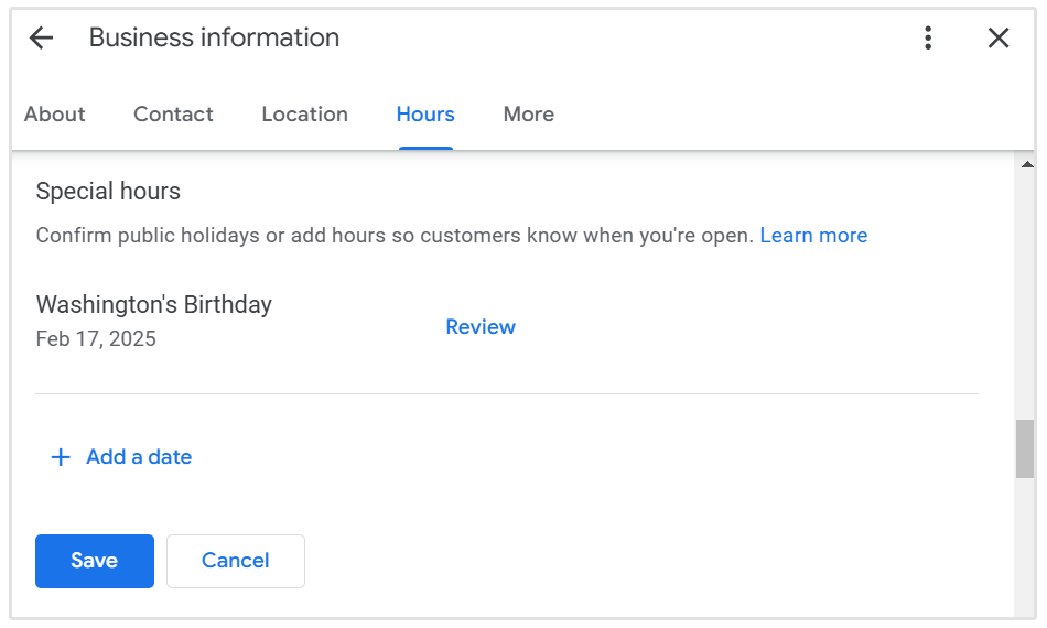How to Add Holiday Hours to Your Google Business Listing